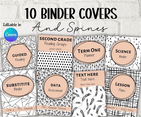 Editable Binder Covers And Spines I Printable Binder Cover I Homeschool