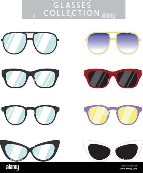 A Vector Illustration Of Different Glasses Isolated On A White