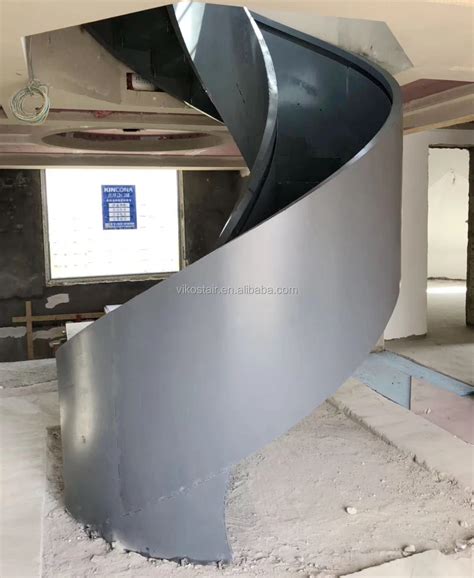 Viko Building Code Tempered Glass Railing For Curved Steel Stairs