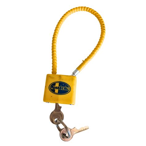 Sold Item Mossberg Shotgun Cable Lock Safety Yellow With 2 Keys Ebay