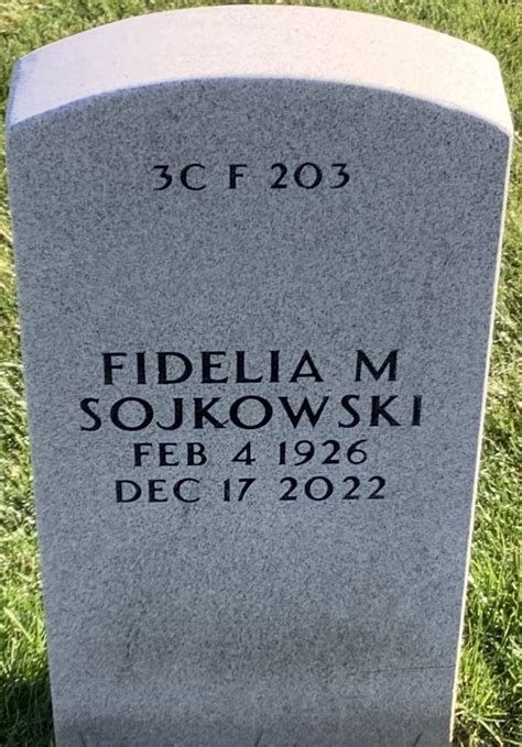 Fidelia M Kapinos Sojkowski 1926 2022 Find A Grave Memorial