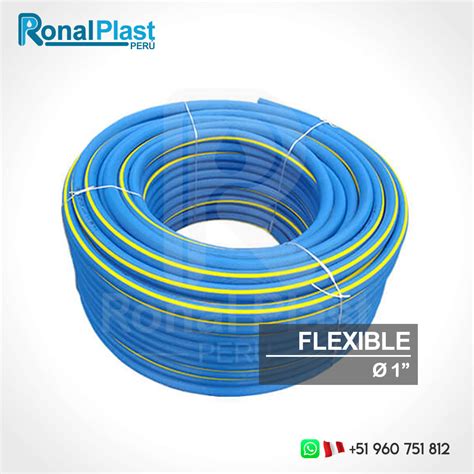 Manguera Dúplex Caucho Jebe Pvc 1″ Flexible Ronal Plast Perú E
