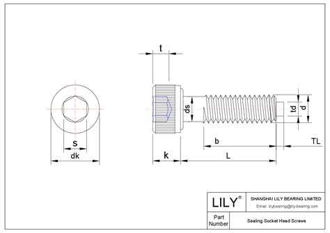 95198a540 Sealing Socket Head Screws Lily Bearing