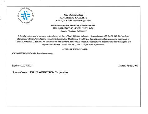 Laboratory Permits Beutner Labs