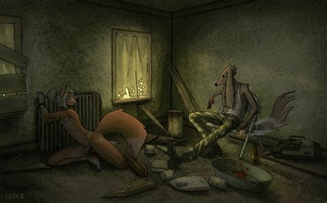 Rule 34 Abandoned Building Anthro Blood Bodily Fluids Breasts Camo