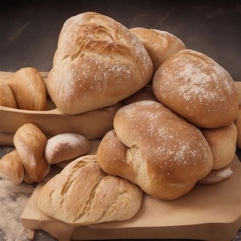Premium Ai Image A Tray Of Breads With A Tray Of Bread On It