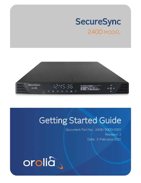 Quickstart Guide Securesync 2400 Safran Navigation And Timing