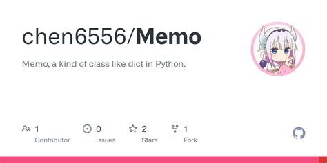 GitHub Chen Memo Memo A Kind Of Class Like Dict In Python