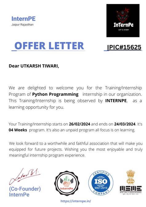 Internpe Utkarsh Tiwari