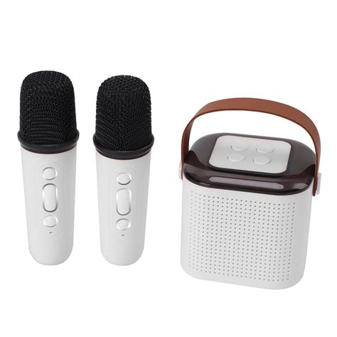 Mini Karaoke Machine With 2 Wireless Microphones Professional Portable