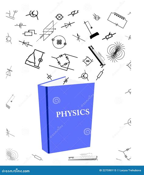 Physics Natural Science Theory And Formulas Flying Out Of The Book