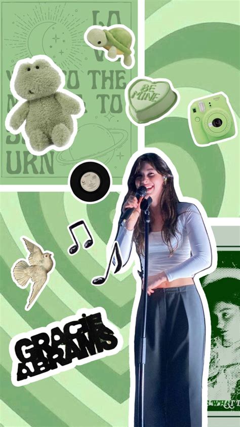 Gracie Abrams Singing With Stickers