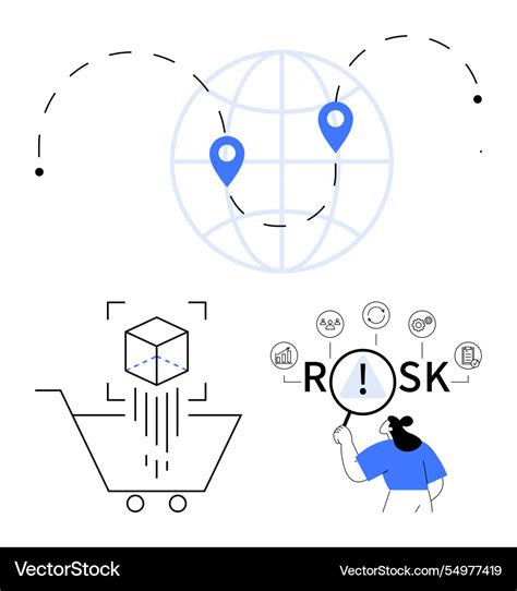 Global Logistics Risk Analysis And E Commerce Vector Image
