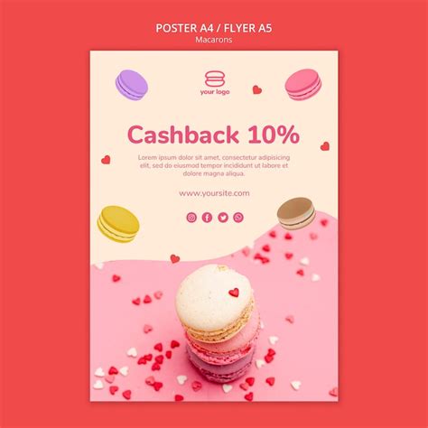 Macaron Poster Psd High Quality Free Psd Templates For Download Freepik