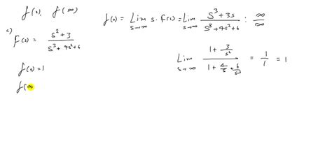 Apply The Initial And The Final Value Theorems To Determine The Values