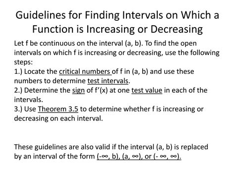Ppt Ap Calculus Section 3 3 Increasing And Decreasing Functions And