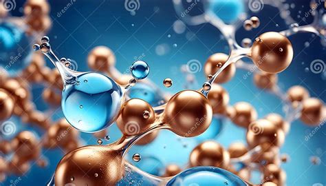 Cosmetic Essence Liquid Water Molecules Molecules Inside Liquid