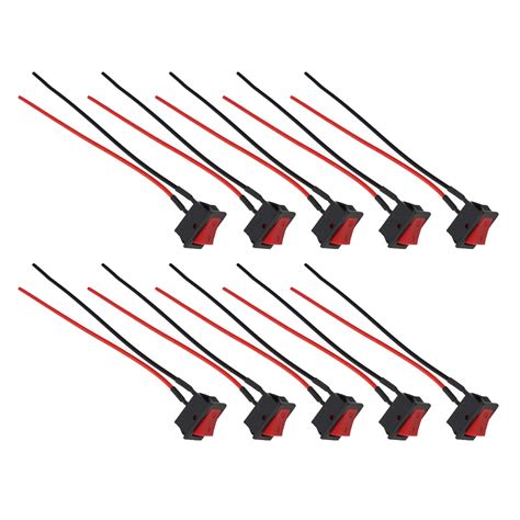 10pcs Mini Rocker Switch 2pin Spst Small Device Onoff Rocker Switch