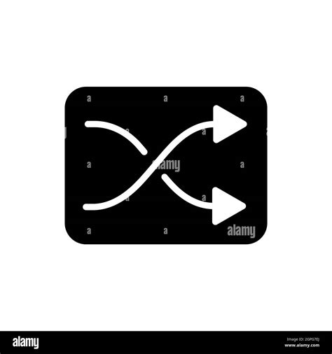 Shuffle Glyph Icon Crossed Arrows Random Music Order Stock Vector Image And Art Alamy