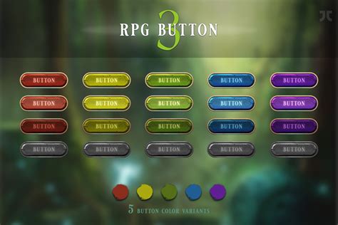 2d Rpg Button 3 2d Icons Unity Asset Store