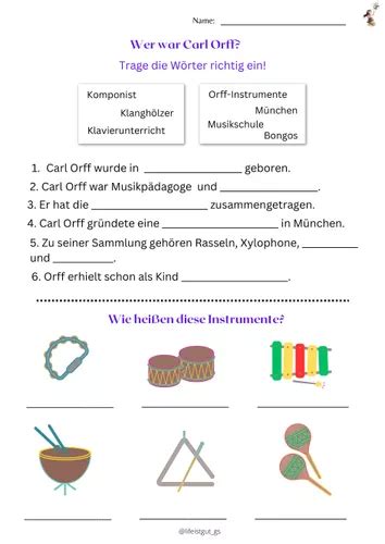 Wer War Carl Orff Orff Instrumente Musik 2klasse