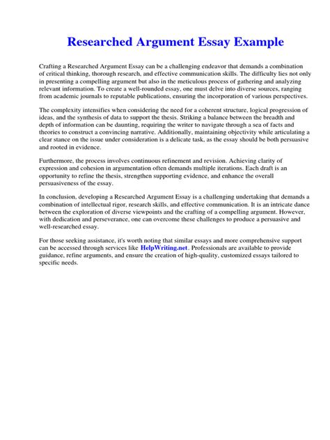 Researched Argument Essay Example Pdf Television Video