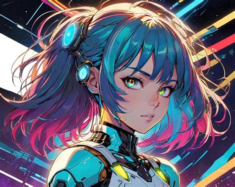 Premium Photo Cyborg Anime Girl Cartoon