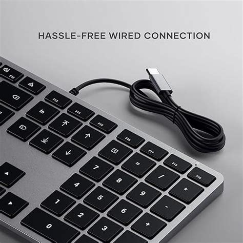 Satechi Slim W3 Wired Backlit Keyboard With Numeric Keypad Illuminated