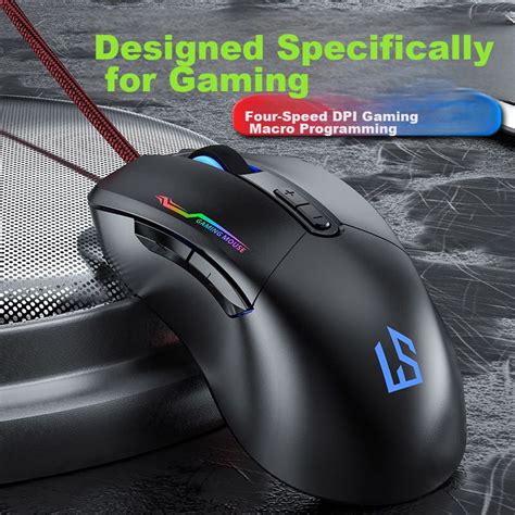Mouse Lingshe M185 Gaming Negro