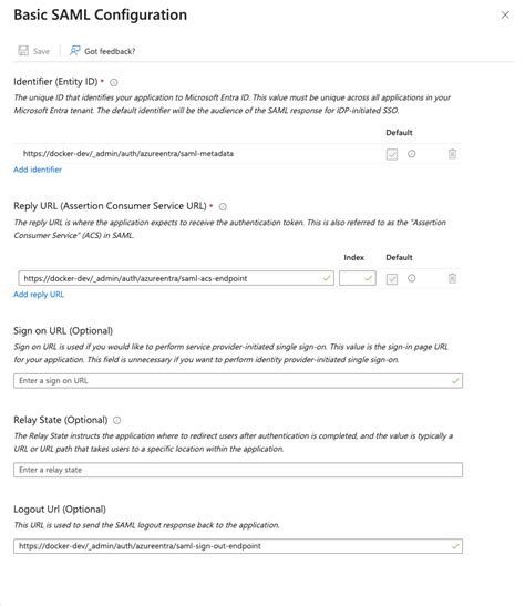 saml 2 0 with azure entra id rhodecode enterprise 5 6 1 documentation