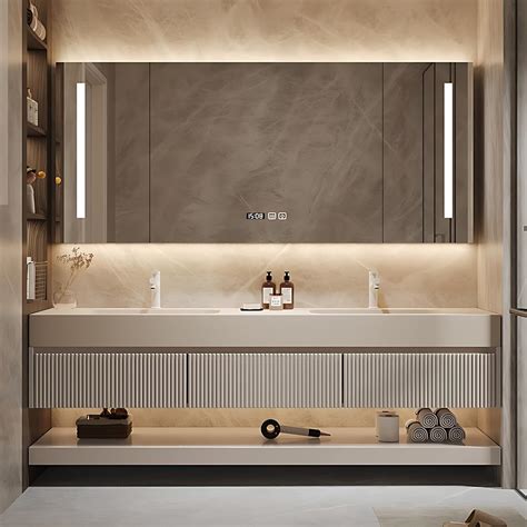 Zgnbsd Double Sink Bathroom Vanity Solid Wood Bathroom