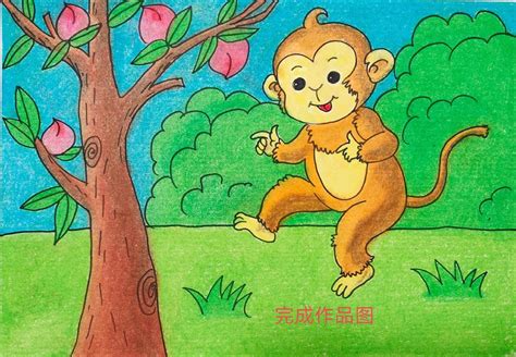 树上的猴子简笔画 树上的猴子简笔画幼儿园 苗苗知道