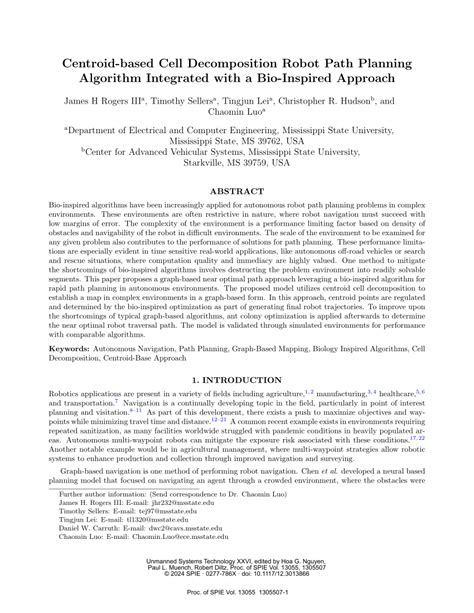 Pdf Centroid Based Cell Decomposition Robot Path Planning Algorithm