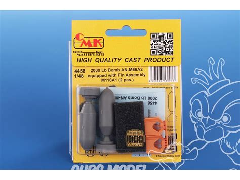Cmk Kit Resine 4458 Bombe 2000 Lb An M66a2 équipée Dun Assemblage Dailettes M116a1 2 Pièces