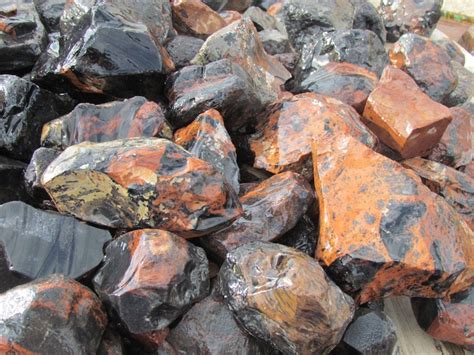 Orange Obsidian Rock