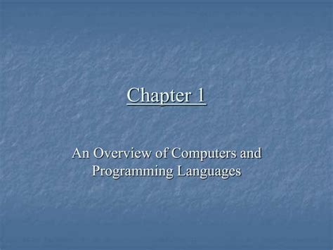 Computer And Programming Language Ppt