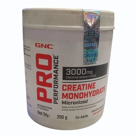 Powder Gnc Pro Performance Creatine Monohydrate Packaging Size 250 Gm