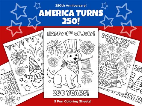 250th Anniversary Usa Coloring Pages Semiquincentennial Coloring Sheets 250th Anniversary Usa