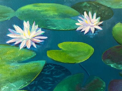 Lily Pads 60x36 Original Oil Painting The Lily Pad Pond Etsy