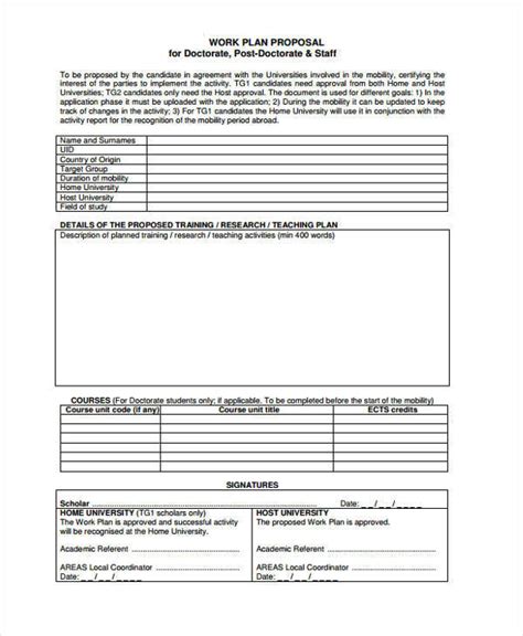 Proposed Work Plan Template Printable Word Searches