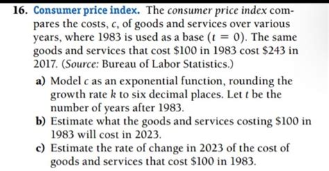 Solved 16 Consumer Price Index The Consumer Price Index Chegg Com
