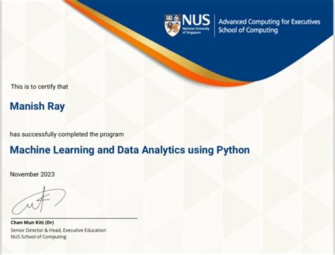 Nus Machinelearning Datanalytics Python Manish Ray