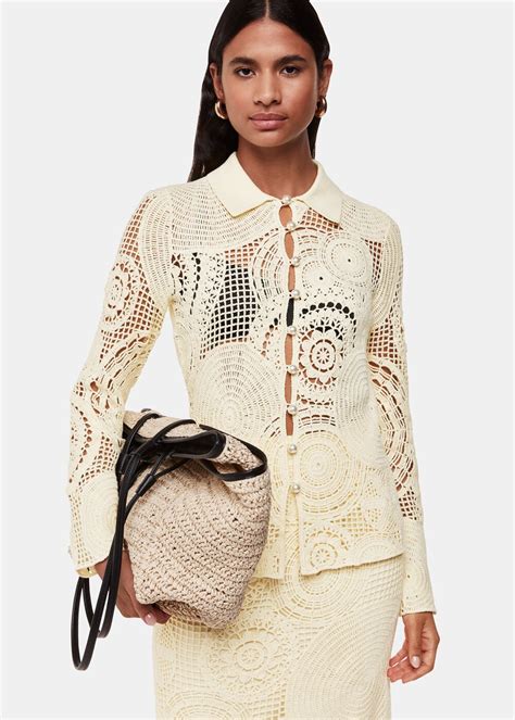 Yellow Crochet Circle Shirt Whistles Whistles Uk