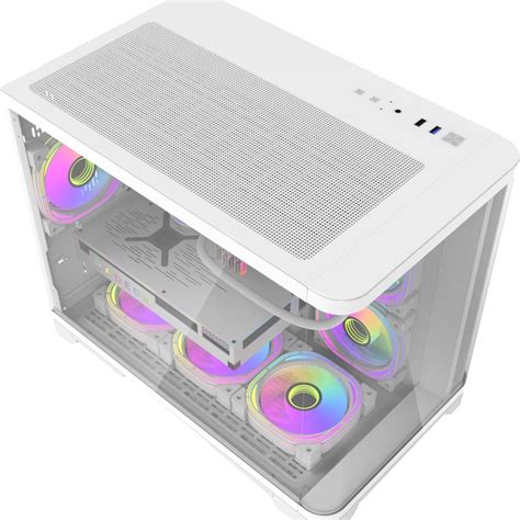 Vỏ Case Aigo Aquarium Arc1 White M Atxkính Cong