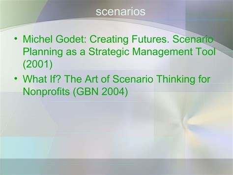 On Scenario Thinking Ppt