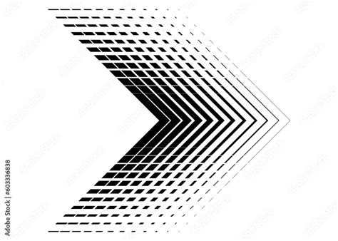 Vector Striped Black Arrow Modern Pattern Design Element Vector Background Stock Vector