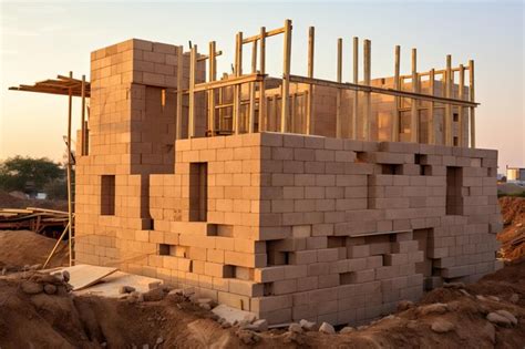 Premium Ai Image The Walls Of A Building Made Of Solid Blocks A House