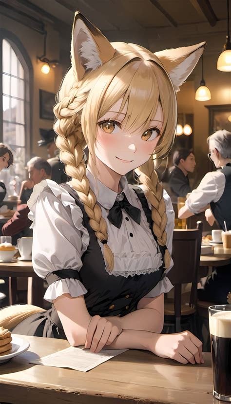 Blonde Maid Kitsune By Letototart On Deviantart
