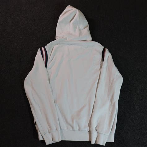 Sean John Mens Medium White Hoodie Striped Y2k Vintage Hip Hop Retro Ebay