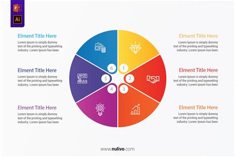 Business Pie Chart Template For Graphs Charts Diagrams Nulivo Market